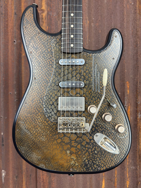 25035 Rusty Black Snakeskin Steel O Matic – James Trussart Custom Guitars