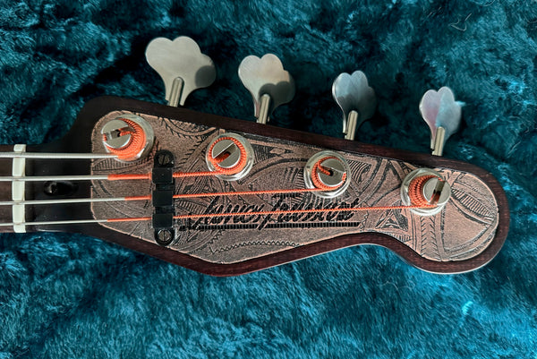 24084 African Engraved Antique Copper Steelcaster Bass – James Trussart ...