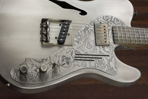 18006 Antique Silver Roses Engraved Deluxe SteelCaster – James Trussart ...